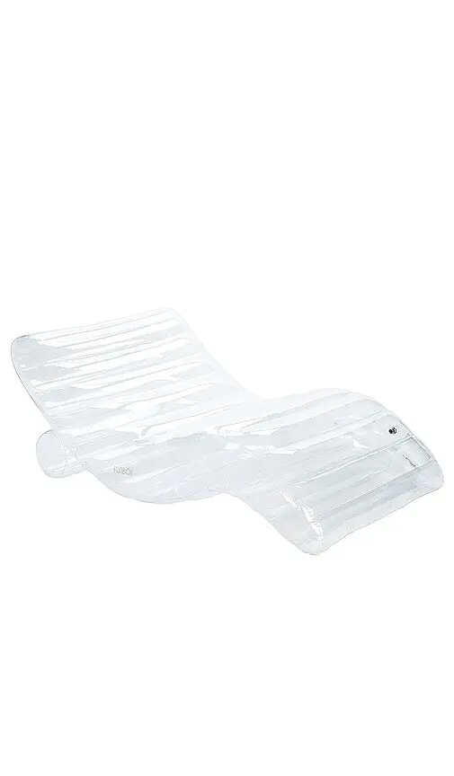 FUNBOY Clear Chaise Lounger Floatie In White - Super Clear