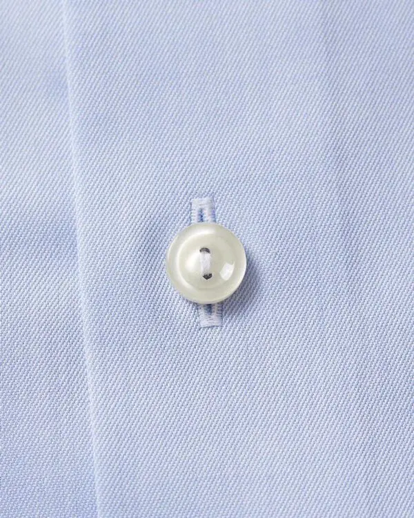 Eton Apos;s Contemporary-fit Twill Dress Shirt With Hidden Button-down Collar - Light Blue