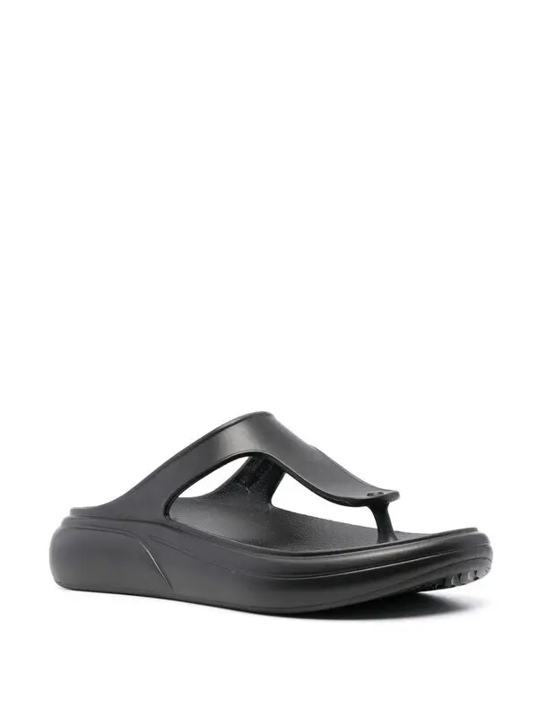 STUART WEITZMAN Open Toe Flip Flops - Black