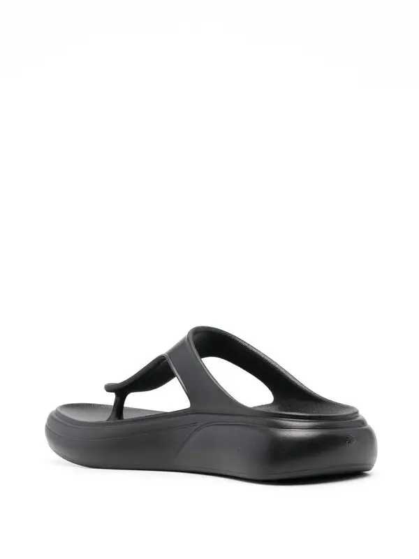 STUART WEITZMAN Open Toe Flip Flops - Black