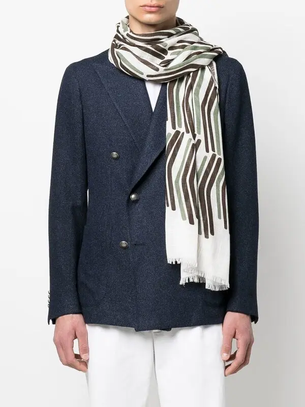 BARBA NAPOLI Geometric-print Scarf