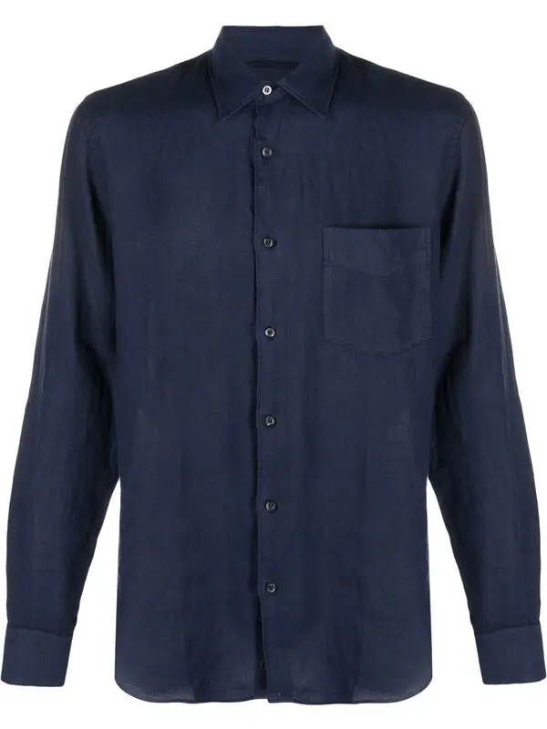 Aspesi Pointed-collar Long-sleeved Shirt