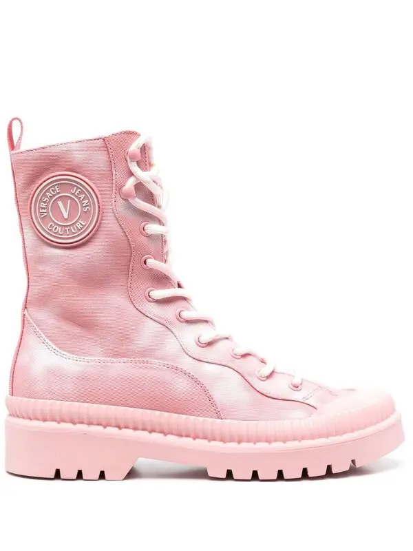 Versace Tie-dye Cargo Ankle Boots