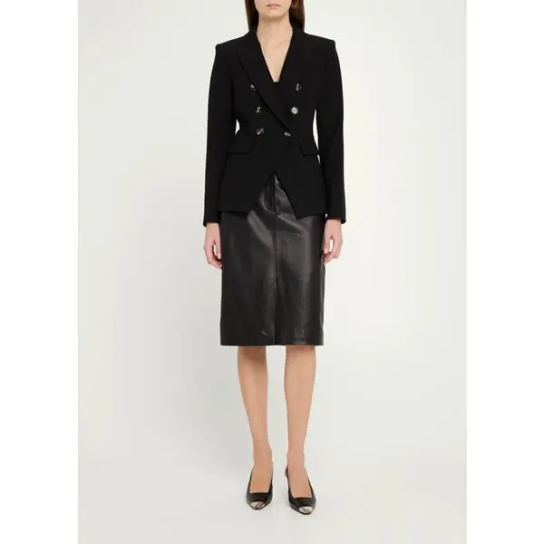 Veronica Beard Miller Double-breasted Dickey Jacket - Black