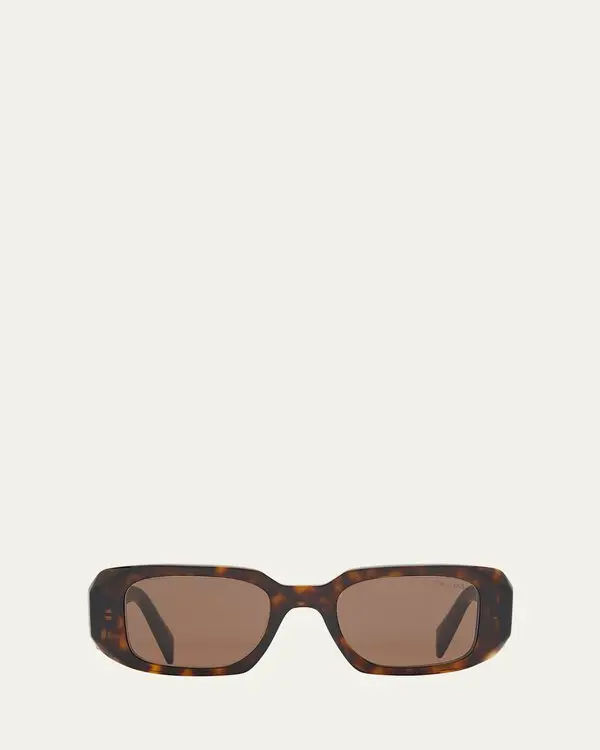 Prada Rectangle Acetate Sunglasses - Drk Trt