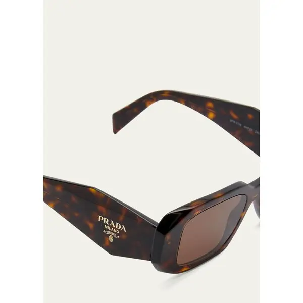 Prada Rectangle Acetate Sunglasses - Tortoise