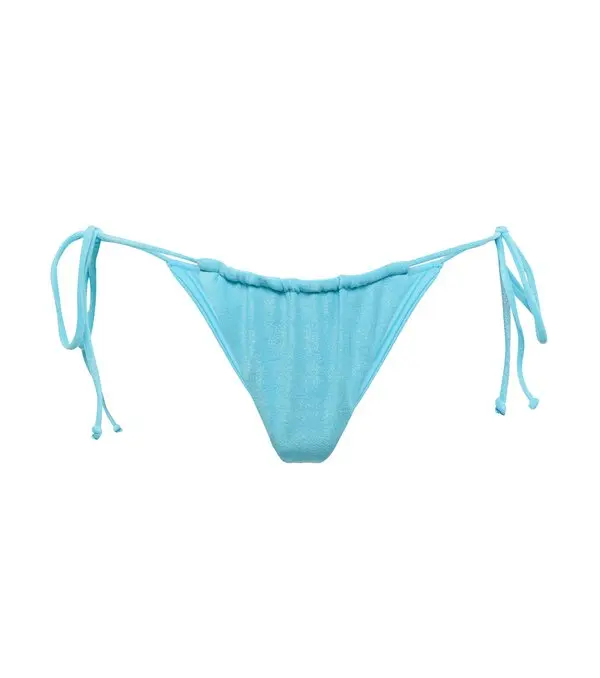 Jade Swim Lana Terry Bikini Bottoms - Blue