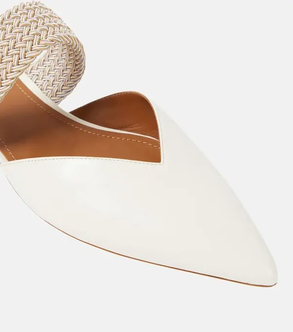 MALONE SOULIERS Maisie Leather Slippers - White