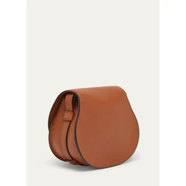 Chloé Marcie Small Crossbody Bag In Grained Calfskin - Tan