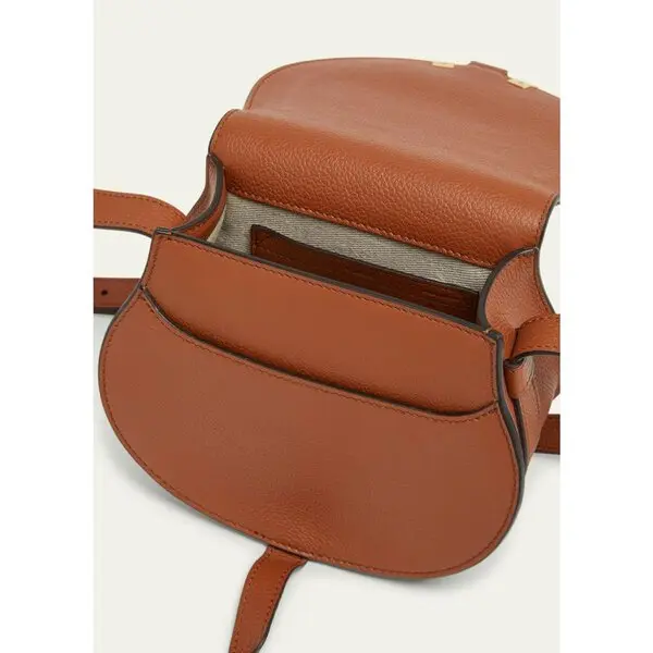 Chloé Marcie Small Crossbody Bag In Grained Calfskin - Tan