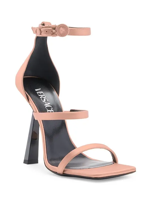Versace 3 Strap Satin Sandals Size