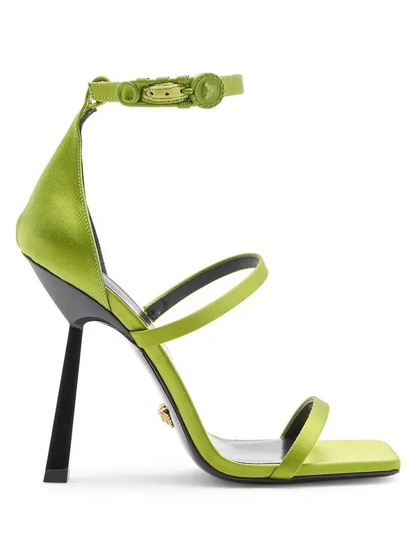 Versace 3 Strap Satin Sandals Size