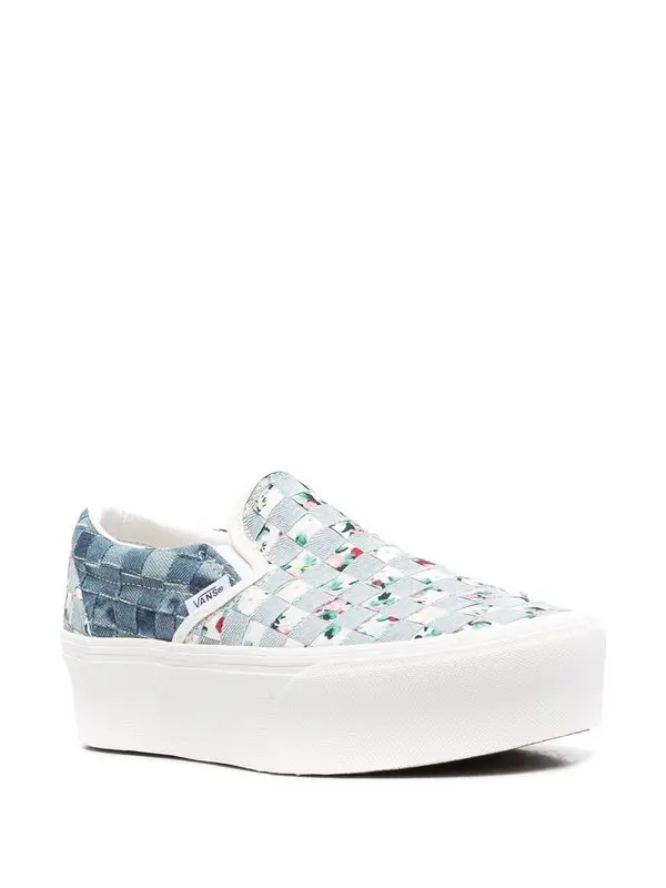VANS Floral Interwoven Platform Sneakers