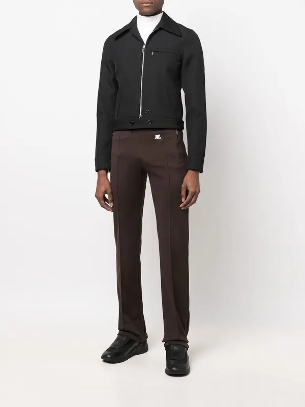 COURREGES Logo-appliqué Trousers