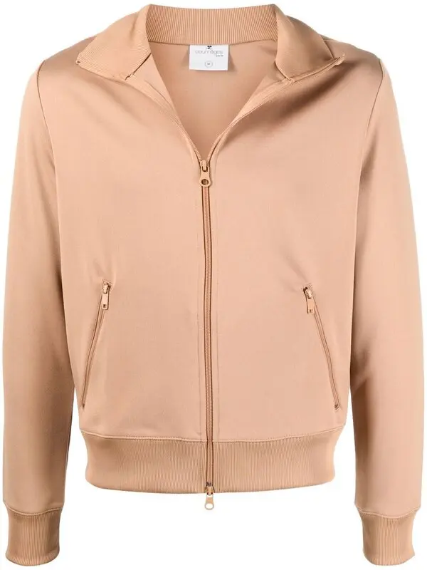 COURREGES Logo-patch Bomber Jacket - Brown