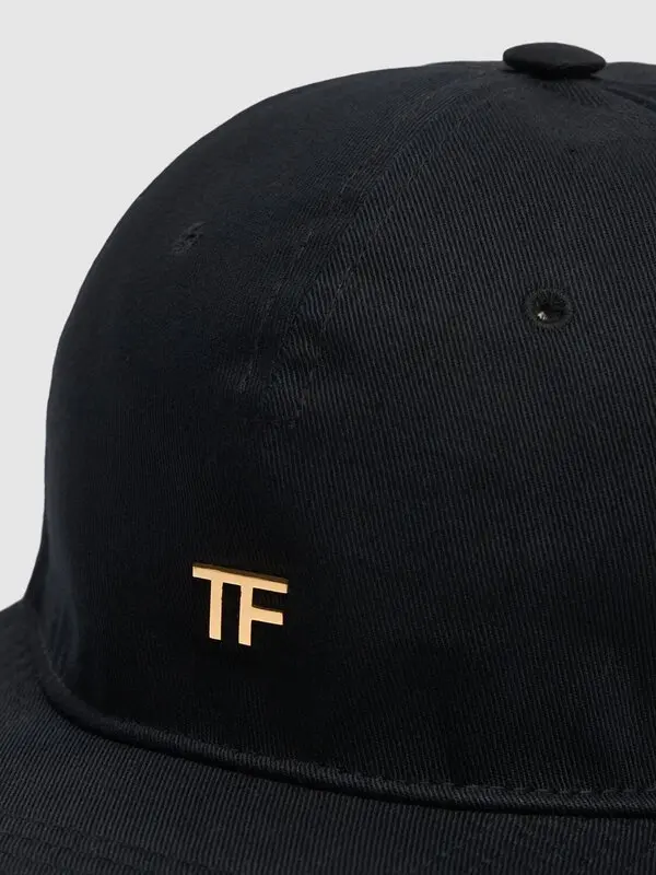 Tom Ford Cotton Canvas Baseball Cap In Black - 40% Off | Editorialist
