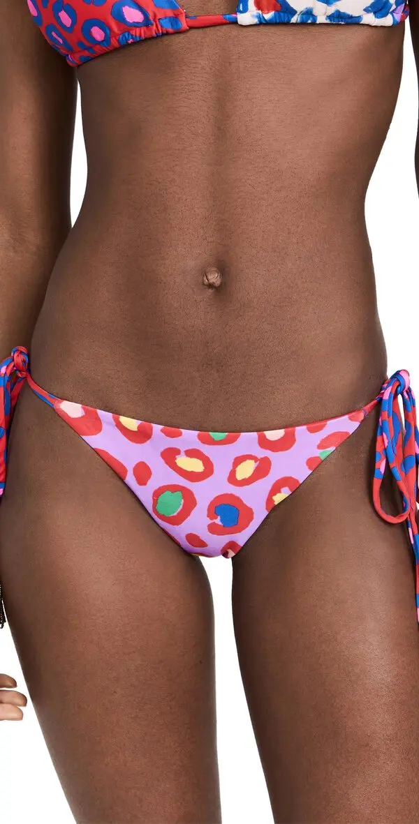 Farm Rio Leopard Pop Triangle Bikini Bottoms