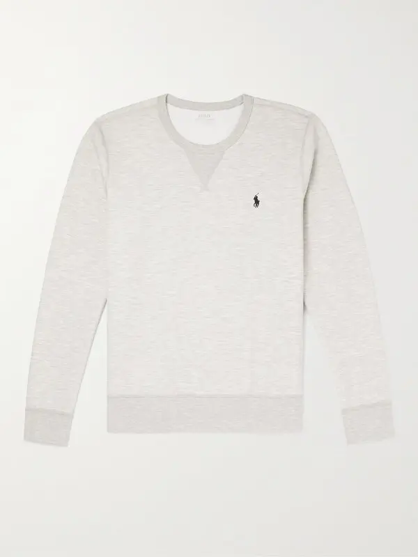 Polo Ralph Lauren Logo-embroidered Jersey Crewneck Sweatshirt - Gray