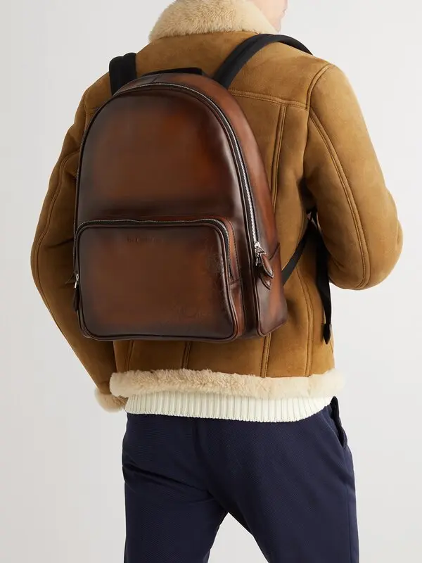 Berluti Scritto Leather Backpack