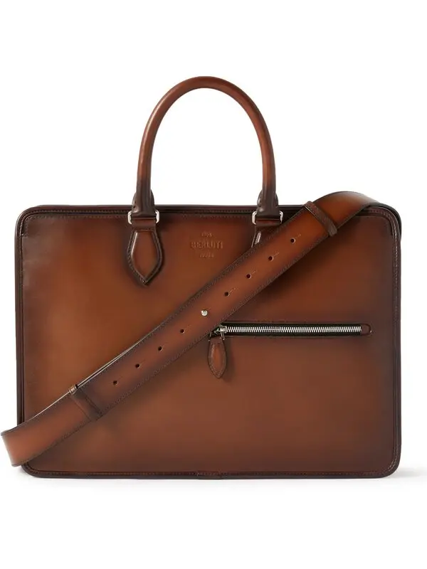 berluti - Berluti Scritto Venezia Leather Briefcase