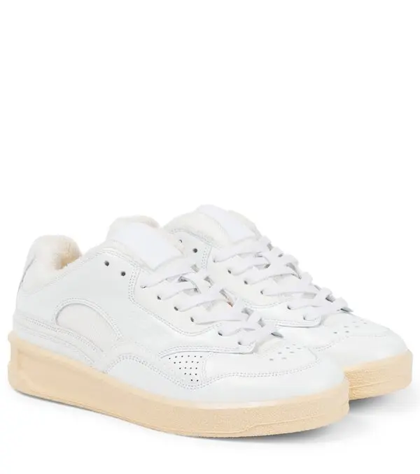JIL SANDER Leather Sneakers - White