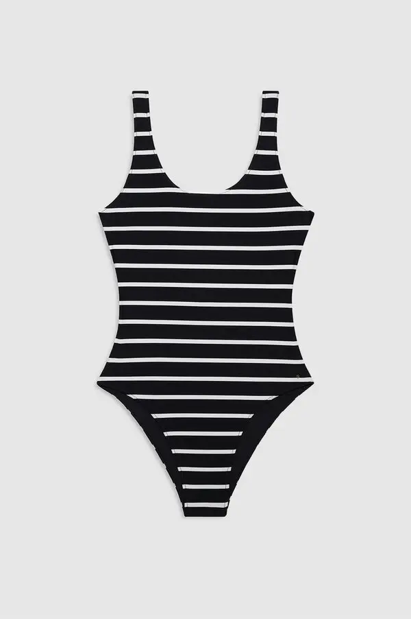 ANINE BING Jace One-piece Swimsuit - Black And White Stripe