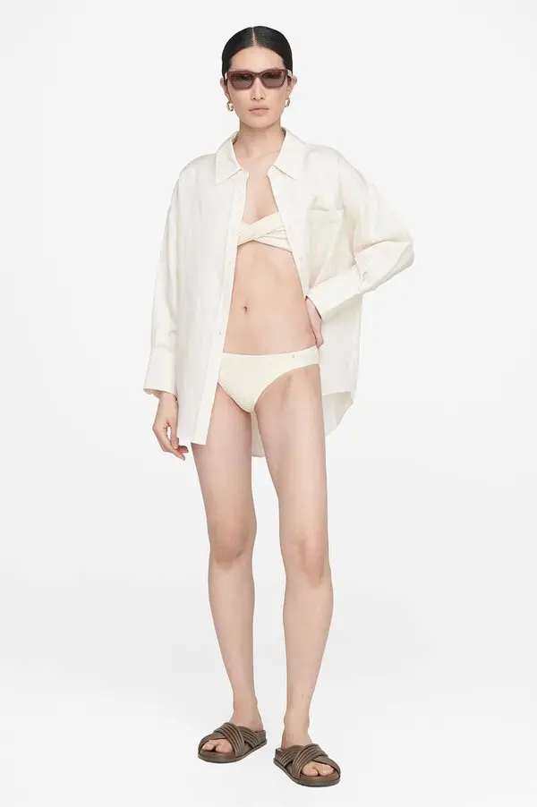 ANINE BING Riza Bikini Bottom - Cream