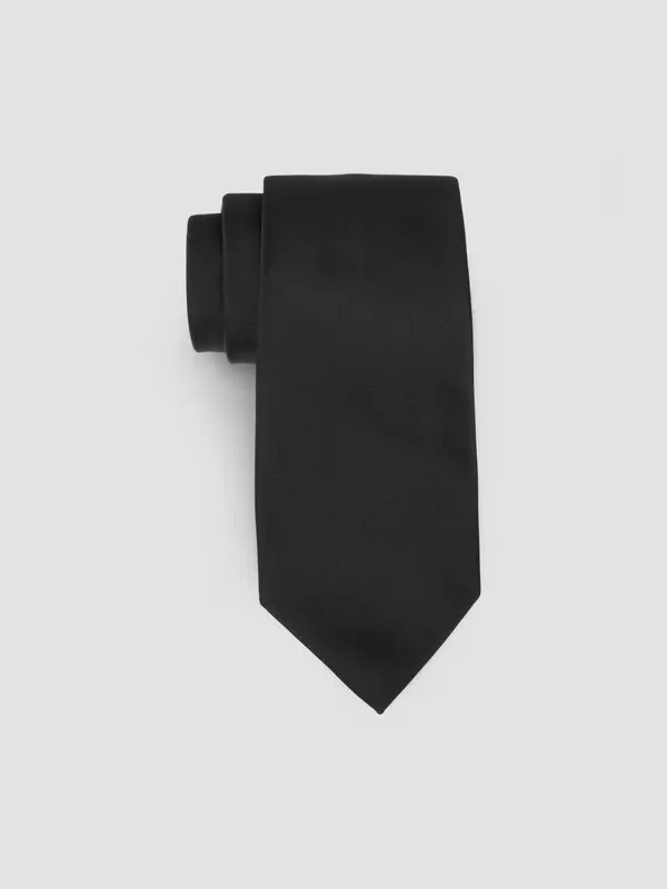 Charvet Satin Silk Necktie - Black
