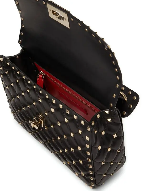 Valentino Garavani Rockstud Spike Shoulder Bag - Black
