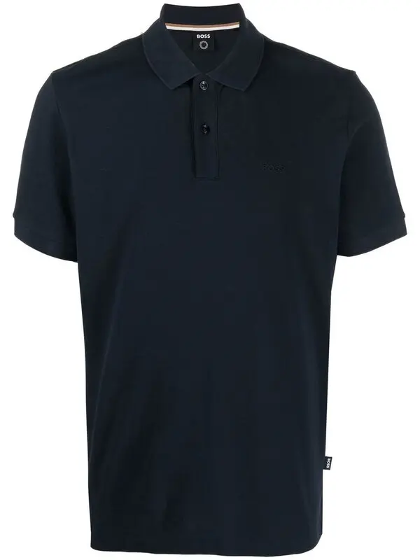 BOSS Embroidered Logo Polo Shirt - Blue