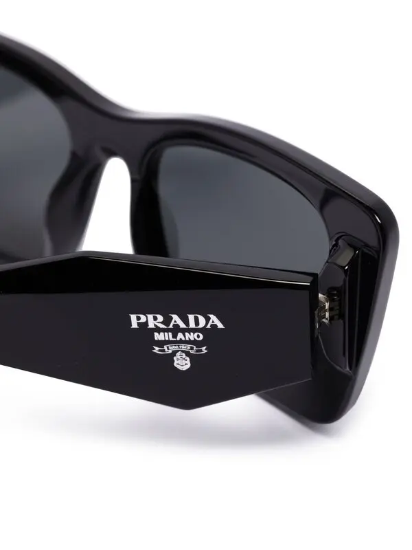 Prada Oversized Rectangular Sunglasses - Black
