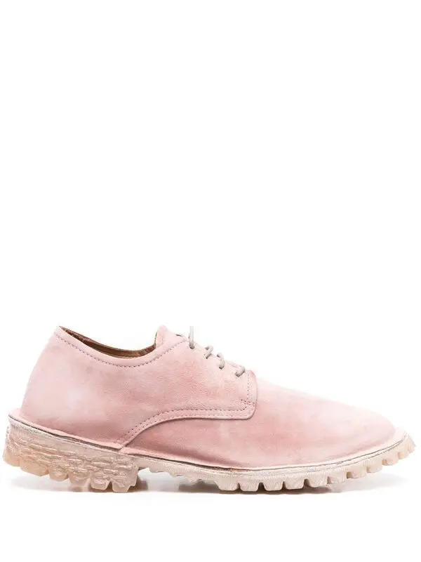 Moma Lace-up Round-toe Shoes - Pink