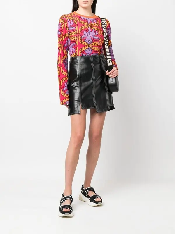 Stella McCartney Disney Fantasia Print Cropped Long Sleeve Top