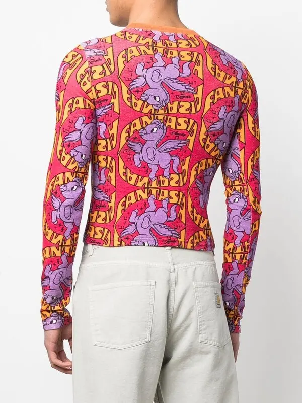 Stella McCartney Disney Fantasia Print Cropped Long Sleeve Top