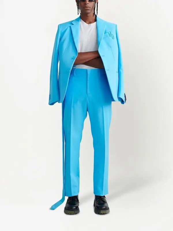 Off-White Straight-leg Tailored Trousers - Blue