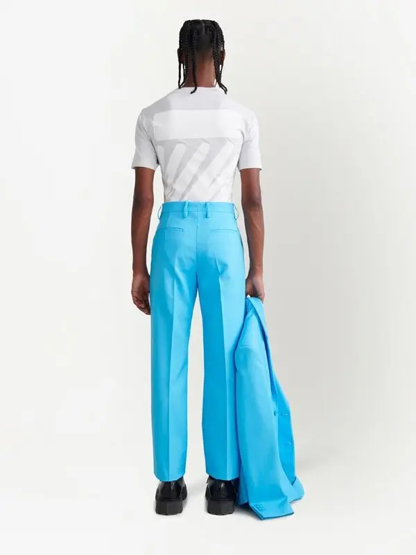 Off-White Straight-leg Tailored Trousers - Blue