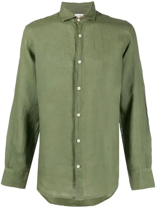 MC2 SAINT BARTH Pamplona Linen Shirt - Green