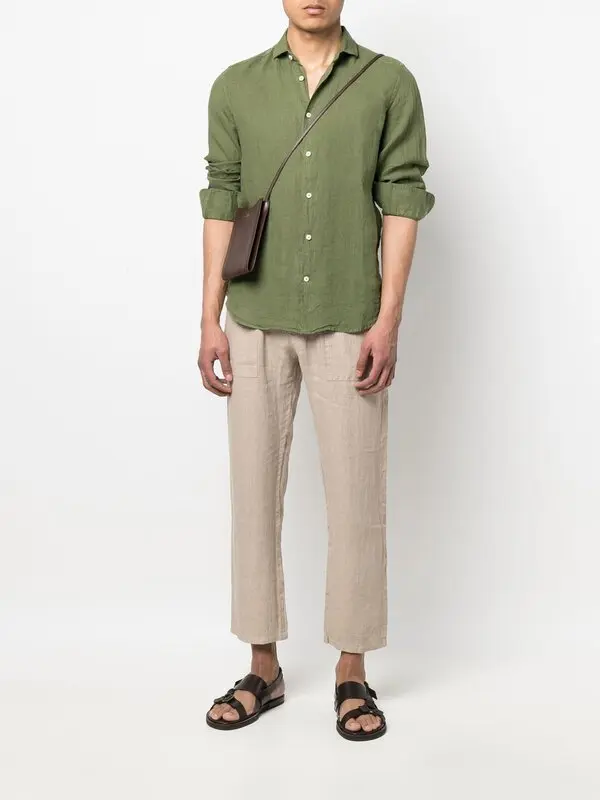 MC2 SAINT BARTH Pamplona Linen Shirt - Green