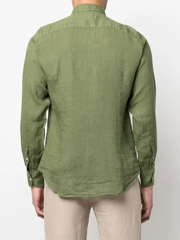MC2 SAINT BARTH Pamplona Linen Shirt - Green