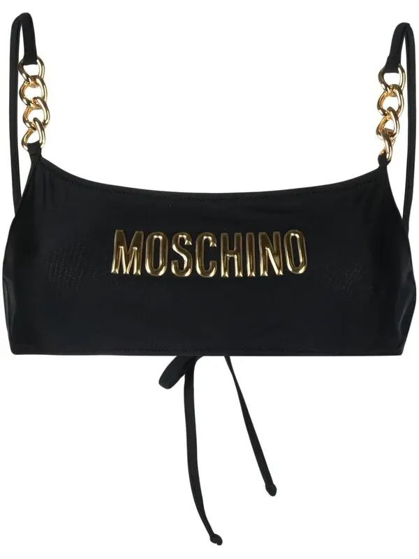 Moschino Logo-plaque Bikini Top