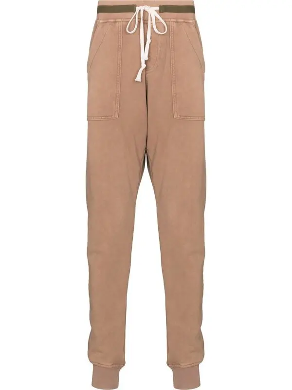 GREG LAUREN Drawstring Cotton Track Pants