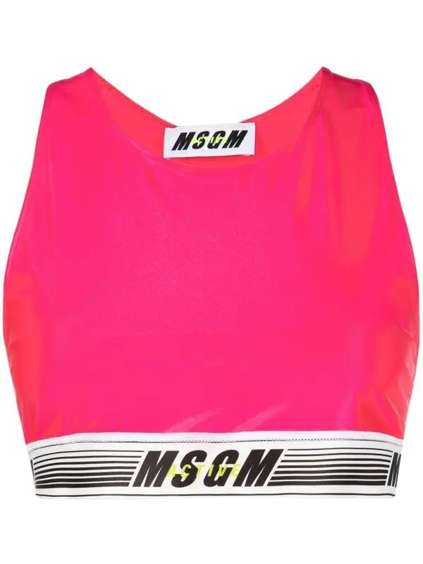 MSGM Logo-print Cropped Top