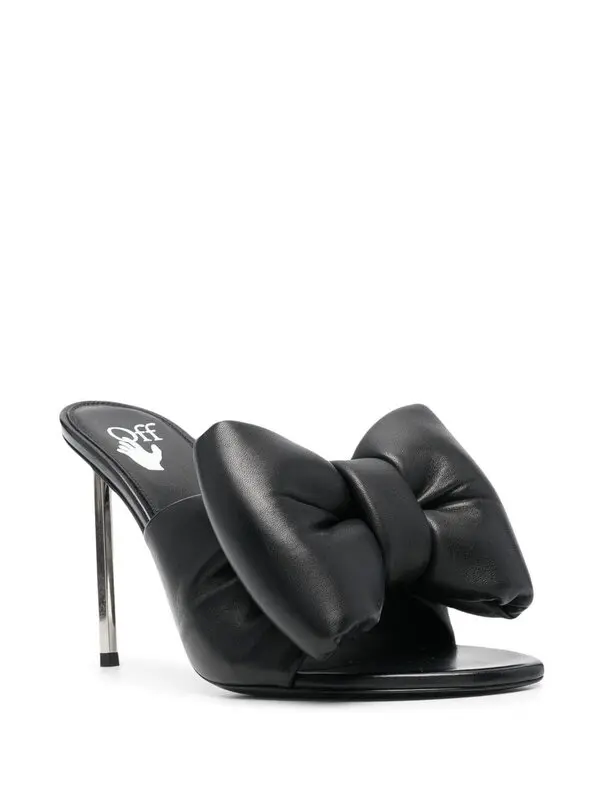 Off-White Allen Bow Metal Heel Mules - Black