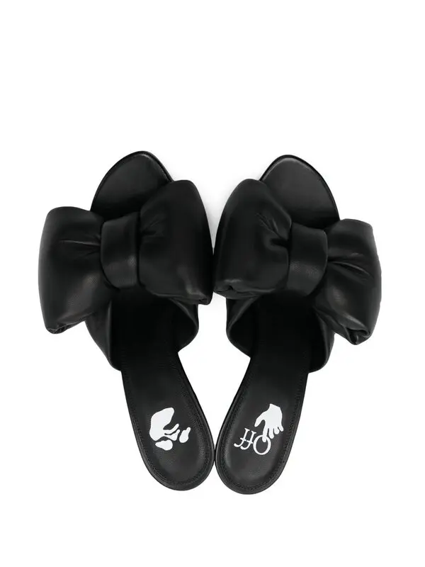 Off-White Allen Bow Metal Heel Mules - Black