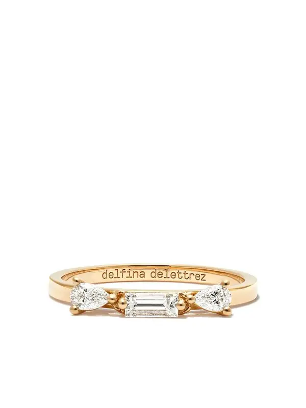 Delfina Delettrez 18kt Yellow Dancing Diamonds Ring - Gold