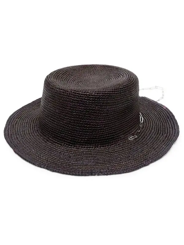 VAN PALMA Melisses Chain-detail Hat - Black
