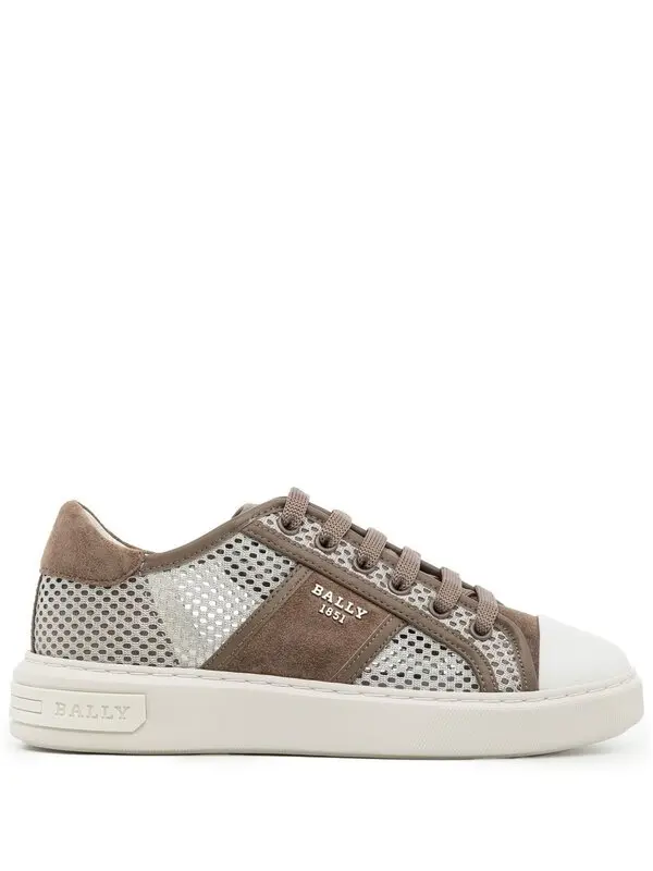 Bally Panelled Mesh Lace-up Sneakers - Brown