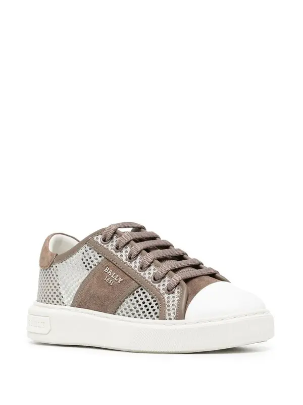 Bally Panelled Mesh Lace-up Sneakers - Brown