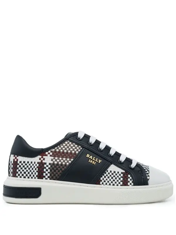 Bally Myller Tartan-check Leather Sneakers