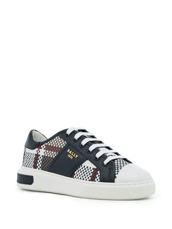 Bally Myller Tartan-check Leather Sneakers